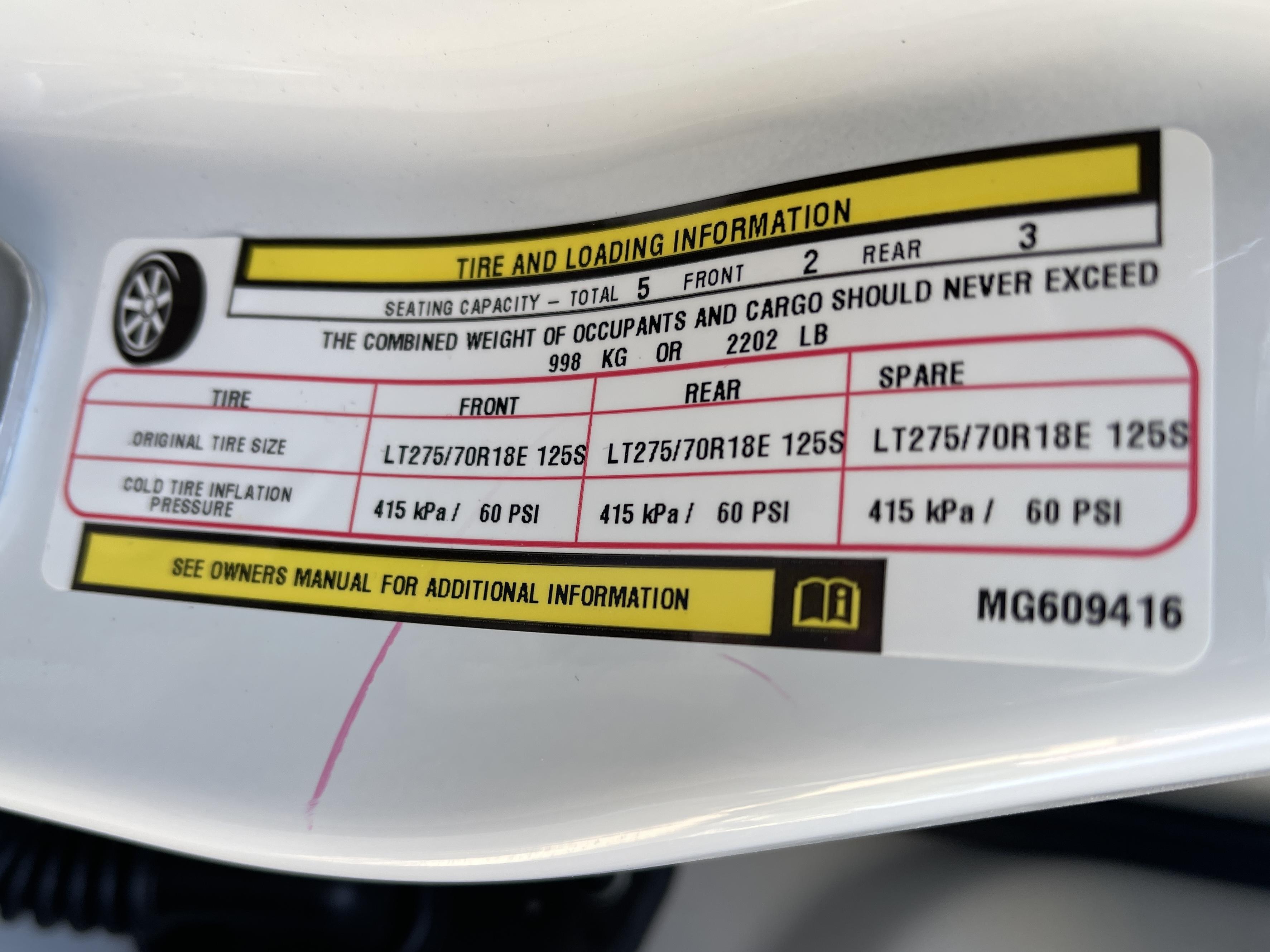 Please Post Payload Sticker from Driver's Door Jamb. | Page 20 | Ram ...