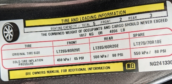 Please Post Payload Sticker from Driver's Door Jamb. | Page 23 | Ram ...